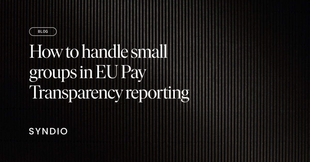 Handle EU Pay Transparency Reporting Small Groups | Syndio